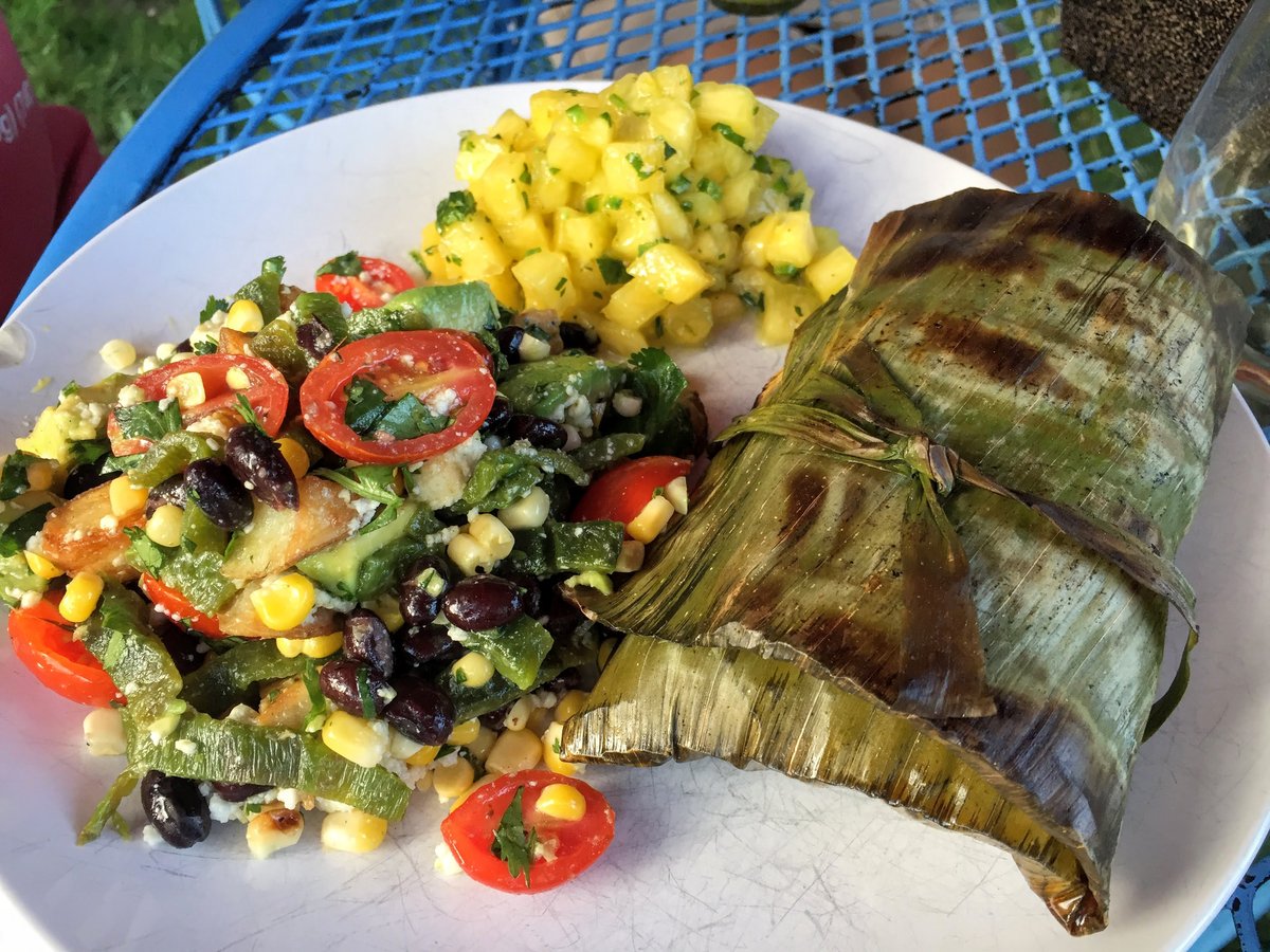 Achiote Grilled Fish in Banana Leaves
