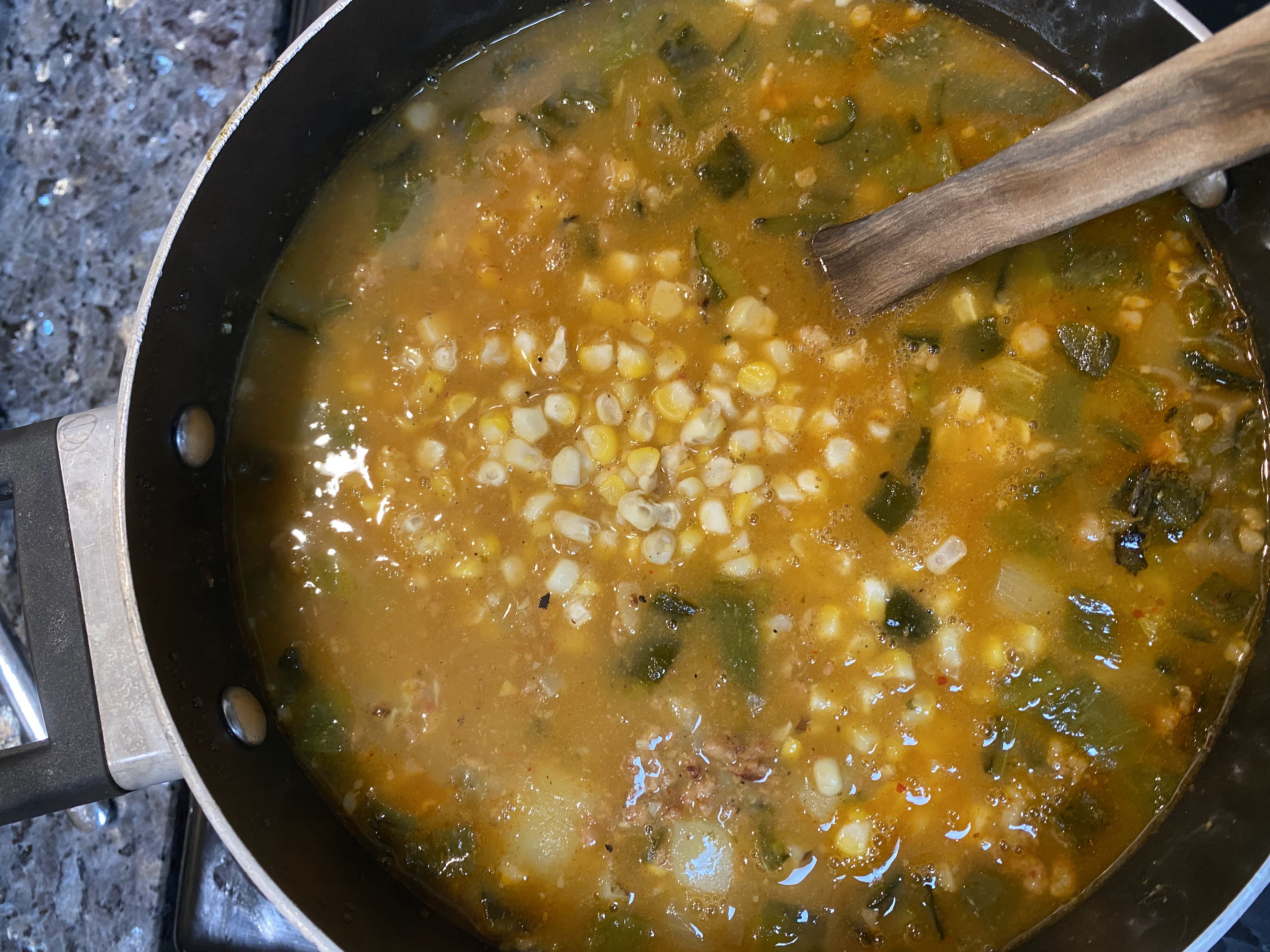 Roasted Corn and Poblano Chowder